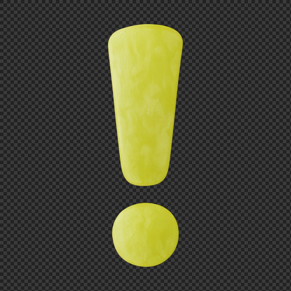 PNG Bright yellow exclamation mark | Free PNG - rawpixel