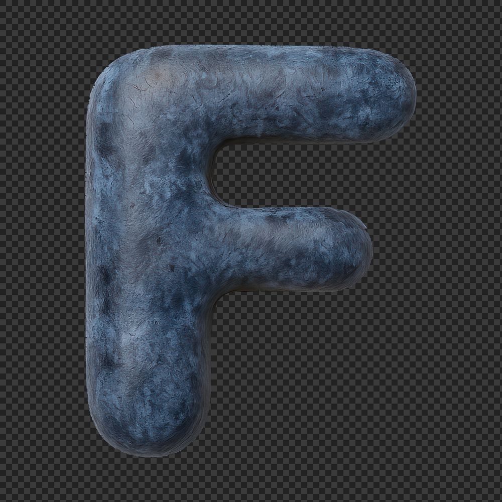 PNG Textured blue letter F | Free PNG - rawpixel