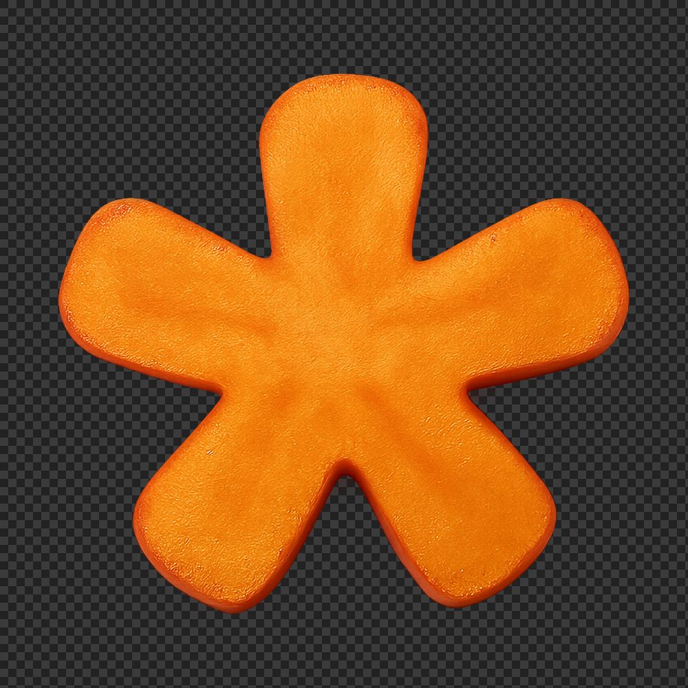 PNG Orange star-shaped vegetable slice | Free PNG - rawpixel