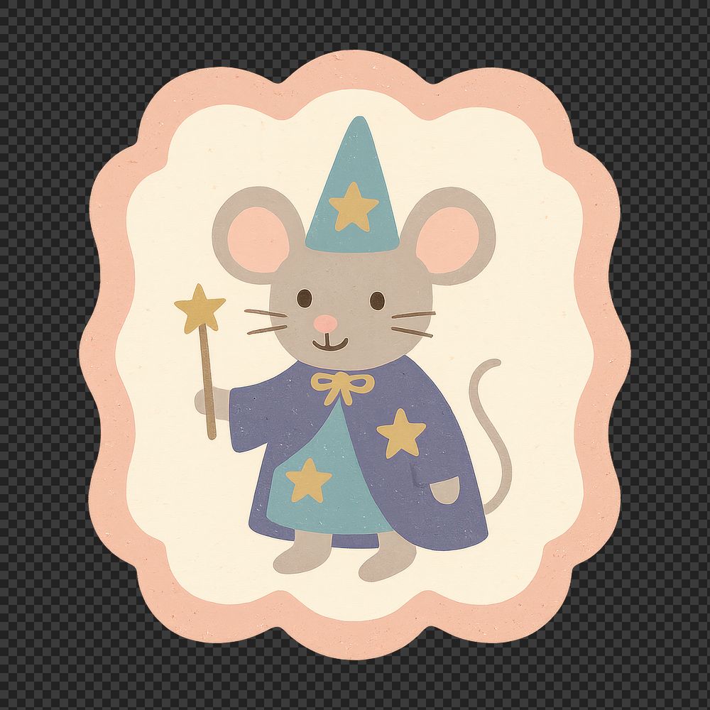 PNG Cute wizard mouse illustration | Free PNG - rawpixel