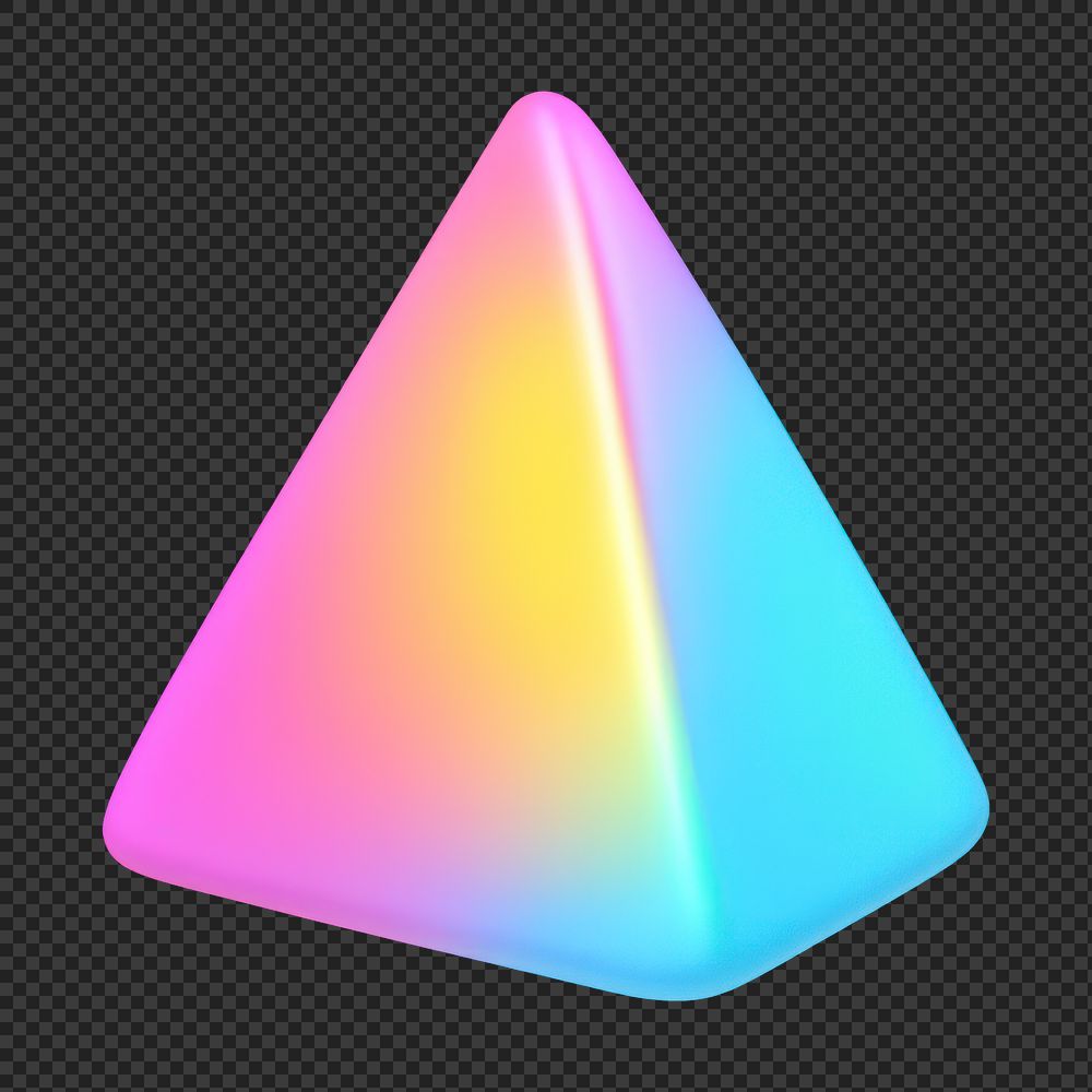 PNG Colorful gradient pyramid shape | Free PNG - rawpixel