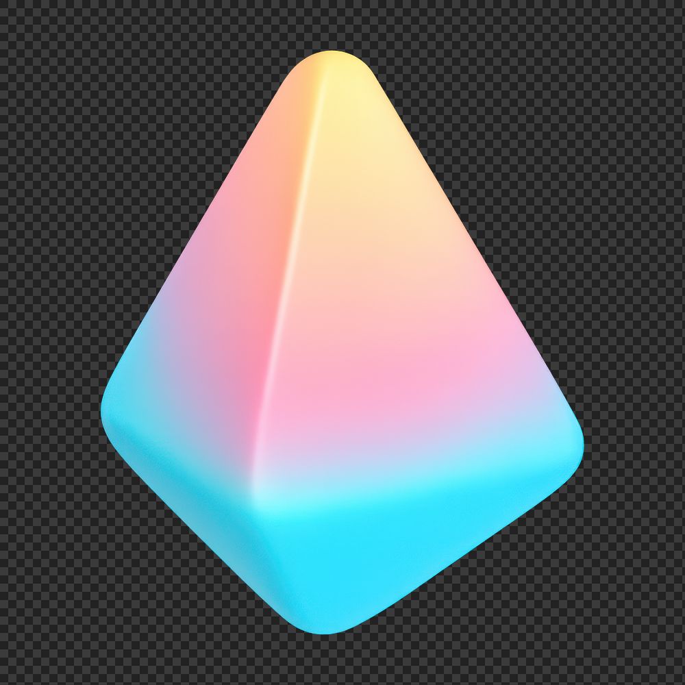 PNG Colorful gradient 3D geometric | Free PNG - rawpixel
