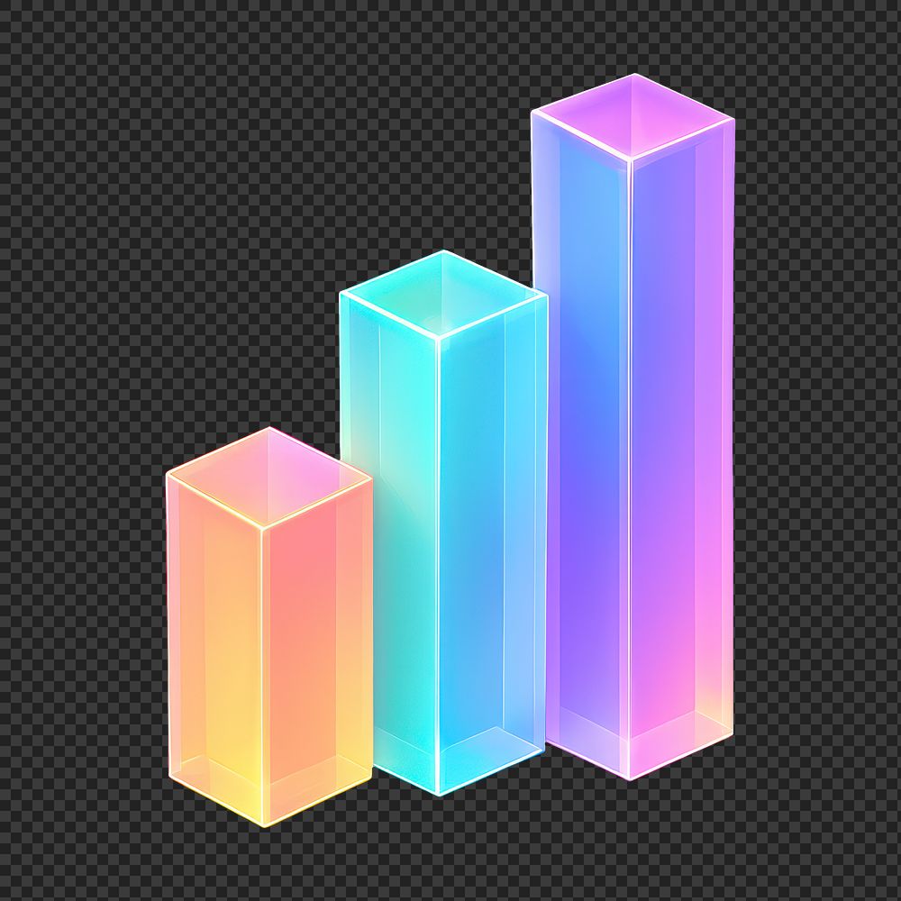 PNG Colorful transparent 3D bar | Free PNG - rawpixel