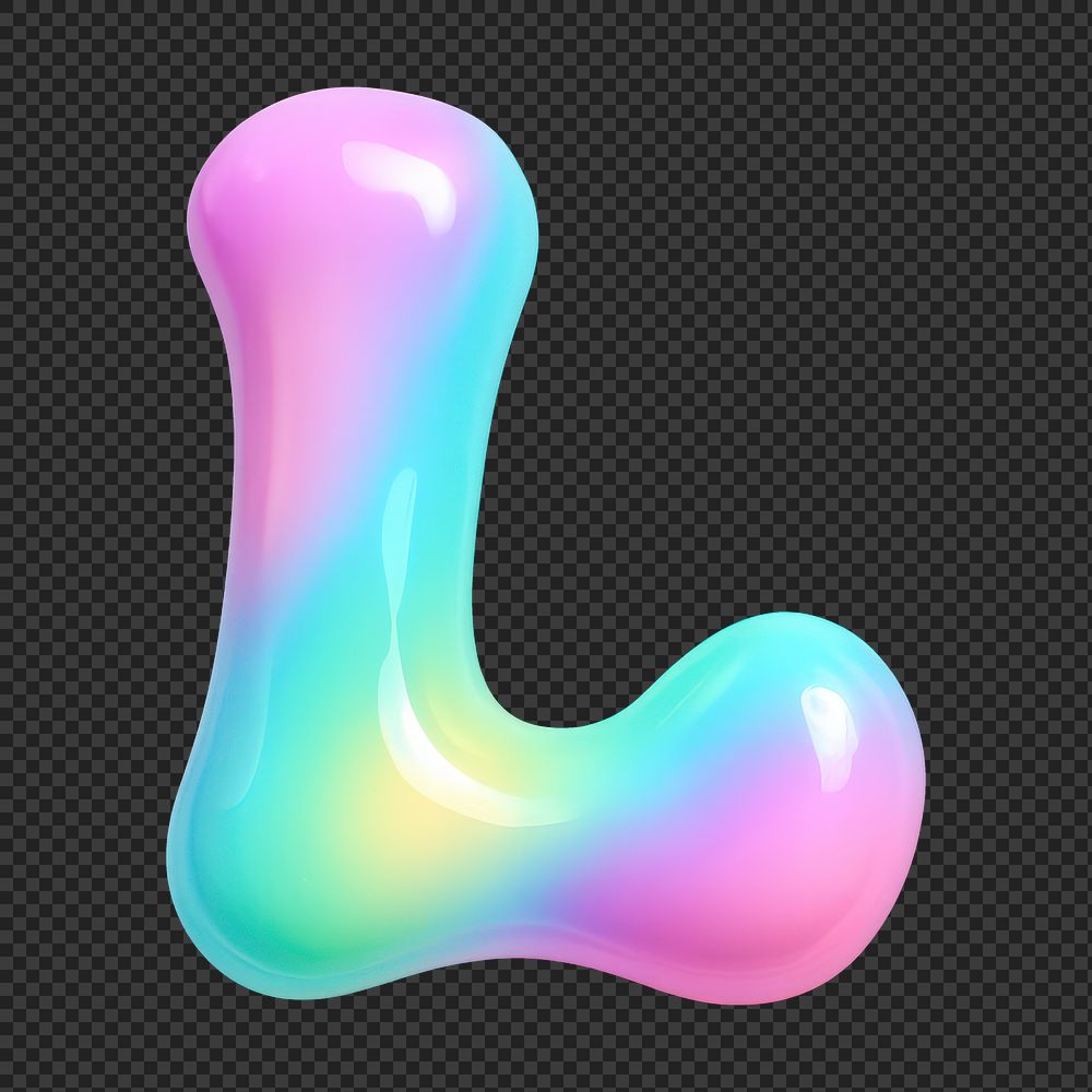 PNG Colorful 3D letter L | Free PNG - rawpixel