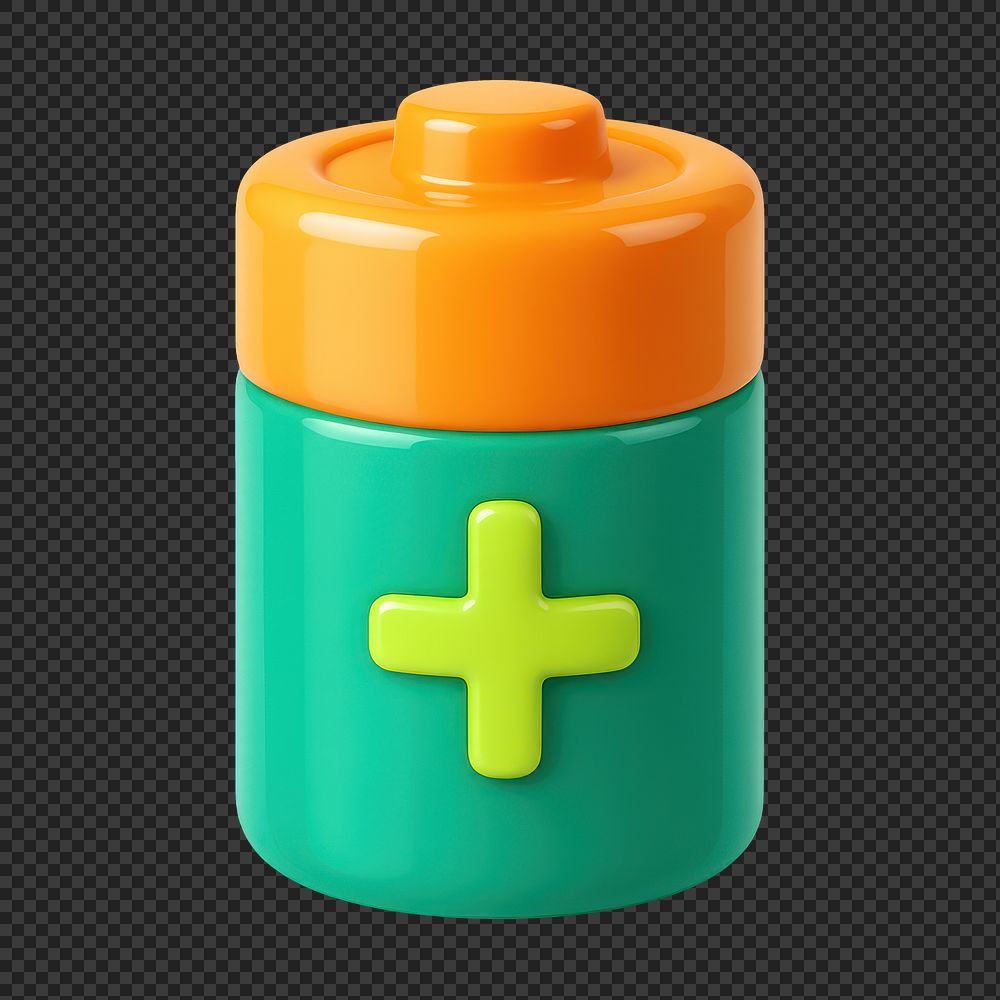 PNG Colorful cartoon battery icon | Free PNG - rawpixel