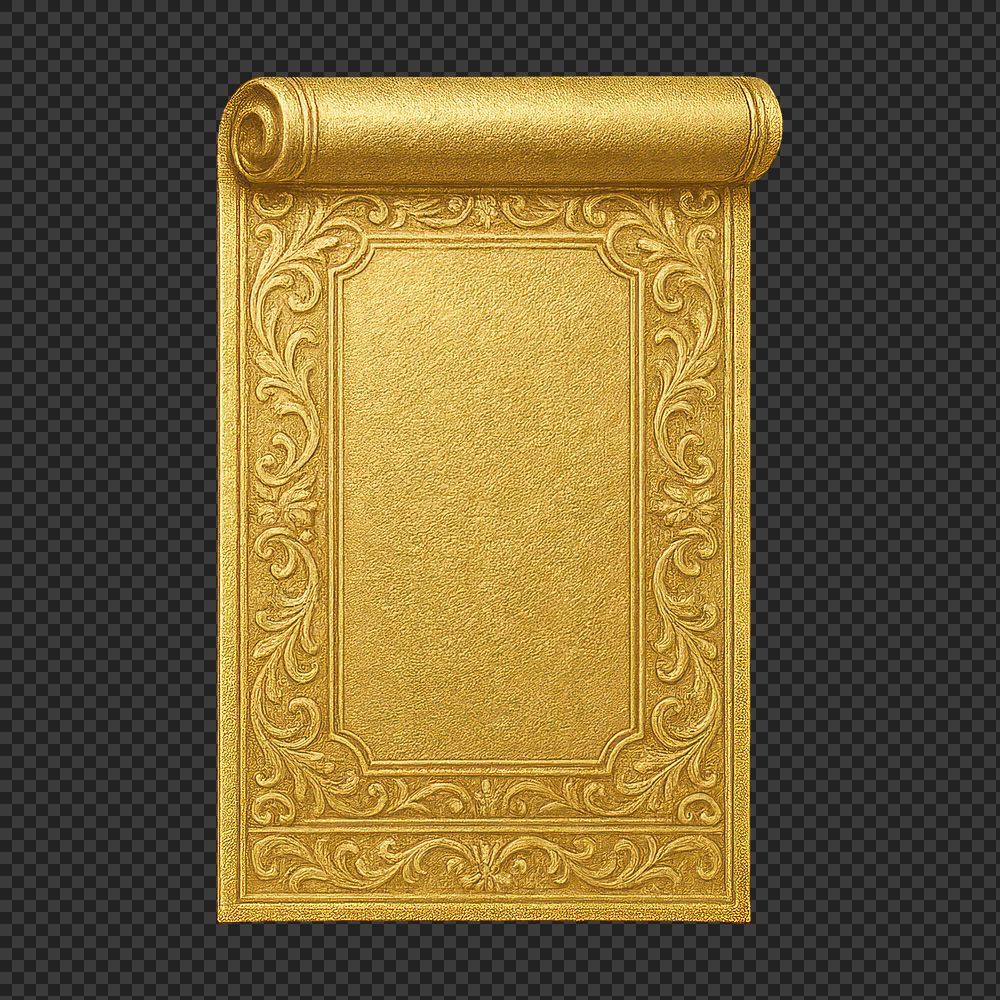 PNG Elegant golden scroll design | Free PNG - rawpixel