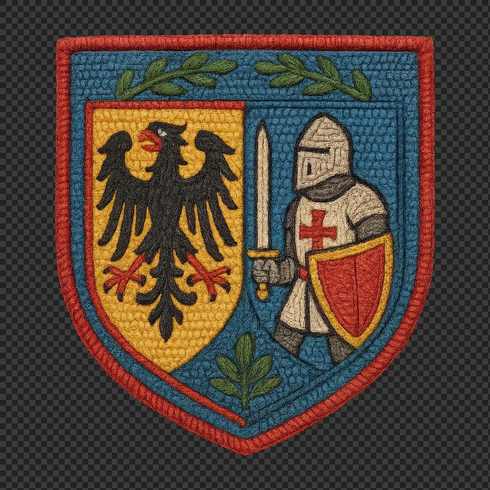 PNG Medieval knight embroidered patch | Free PNG - rawpixel