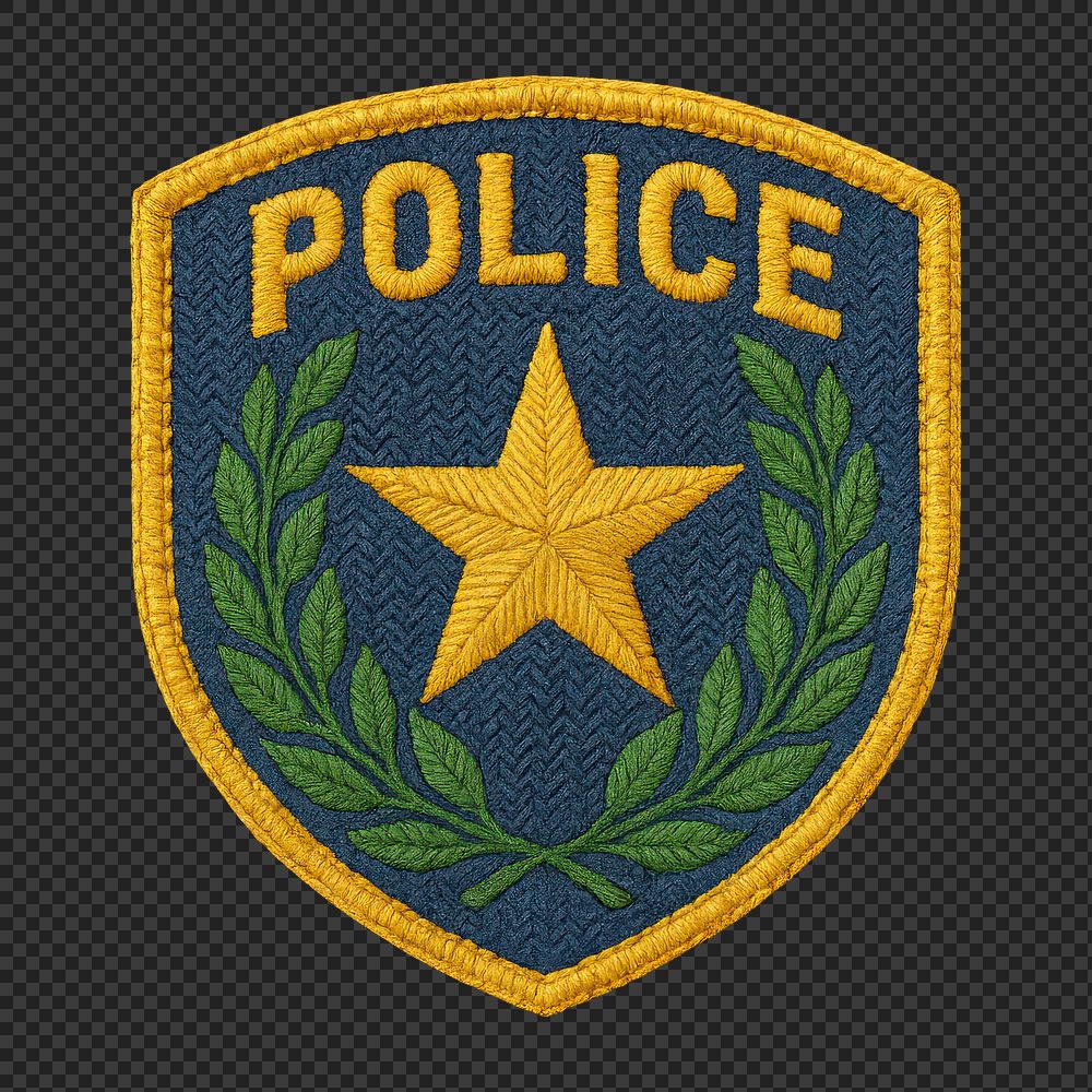 PNG Embroidered police badge patch | Free PNG - rawpixel