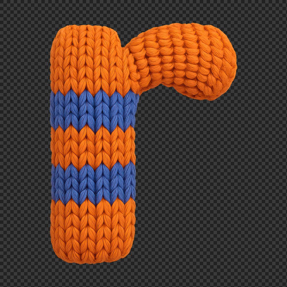 PNG Knitted letter R design | Free PNG - rawpixel