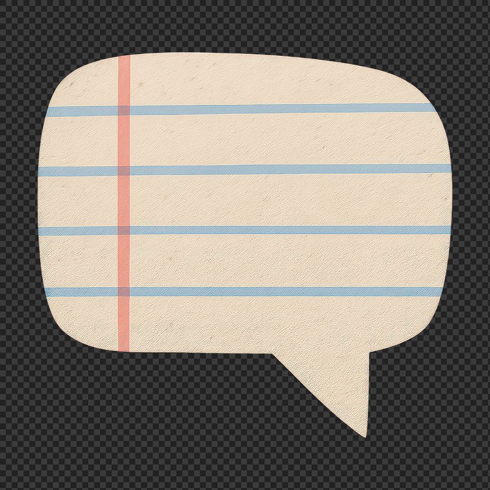 PNG Notebook speech bubble illustration | Free PNG - rawpixel