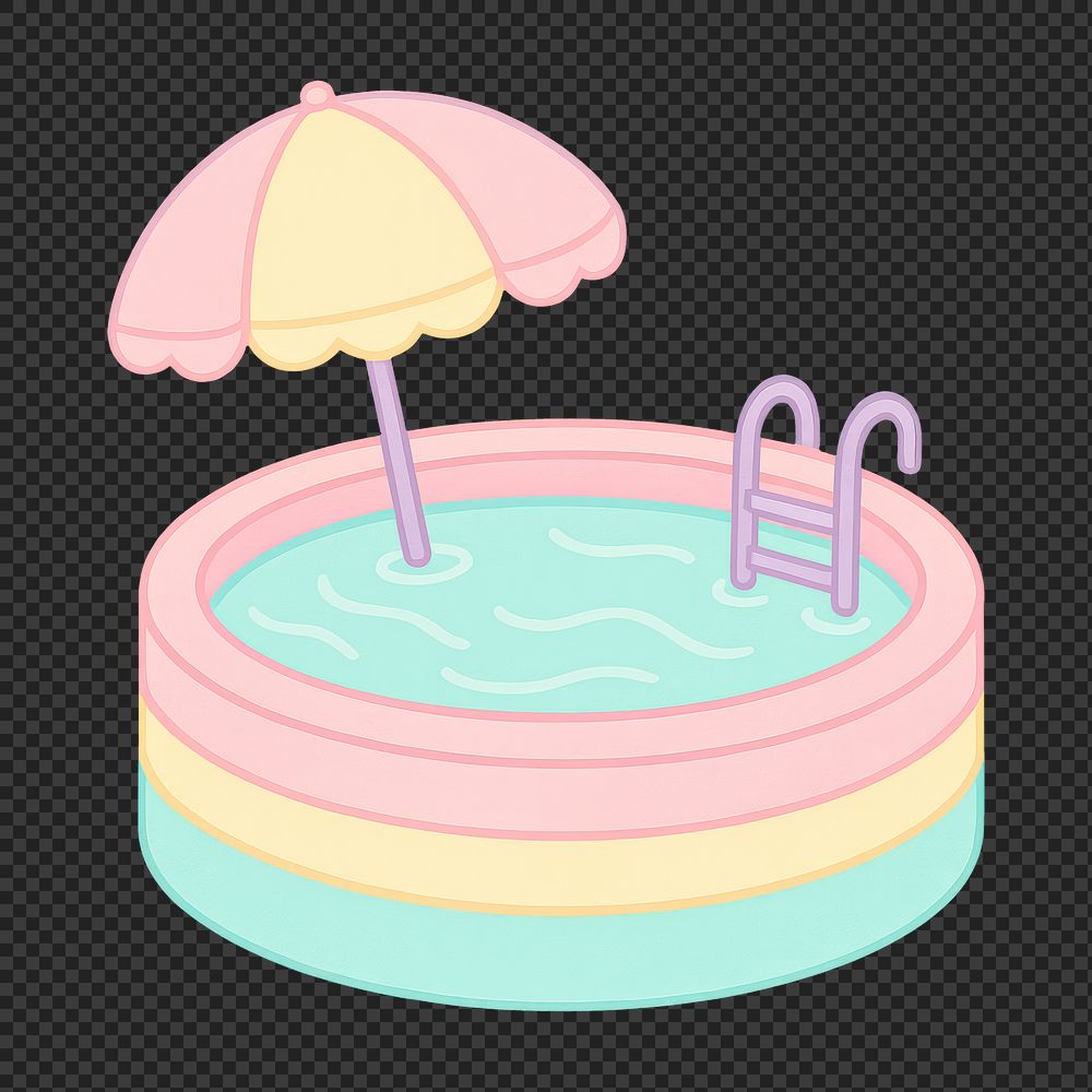 PNG Pastel inflatable pool illustration | Free PNG - rawpixel