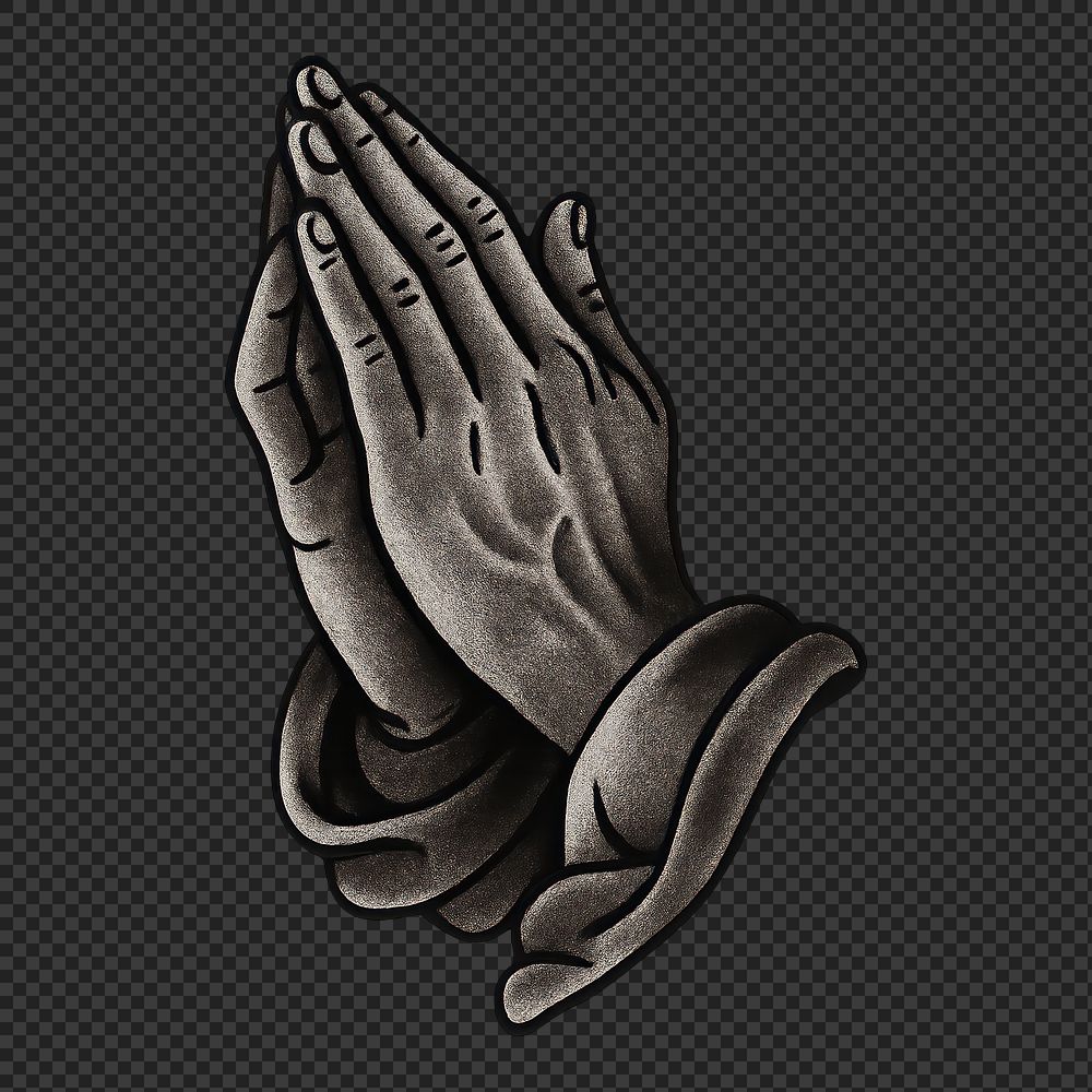 PNG Vintage praying hands illustration | Free PNG - rawpixel