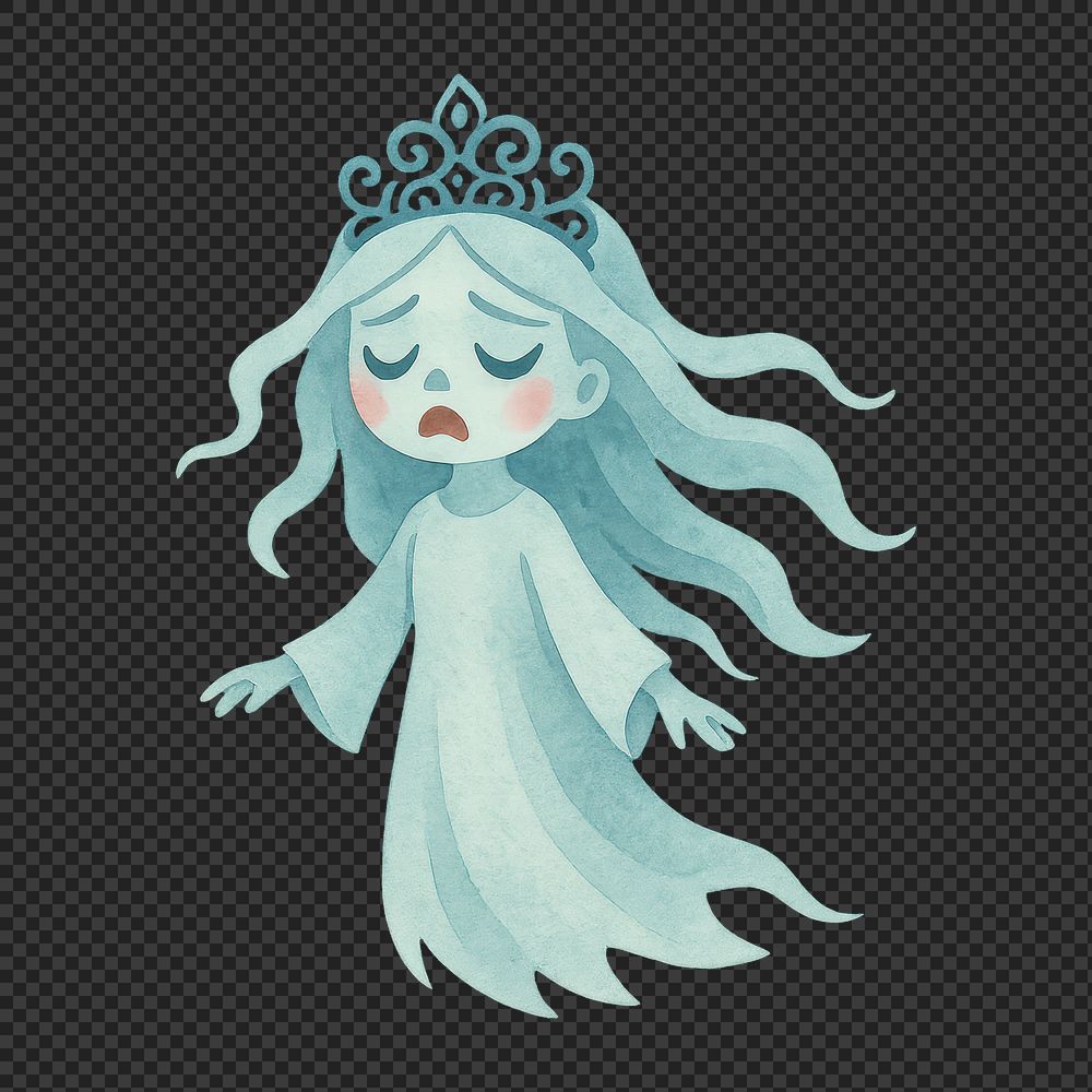 Cute Princess Shadow Book Watercolor PNG Images | Free Photos, PNG ...