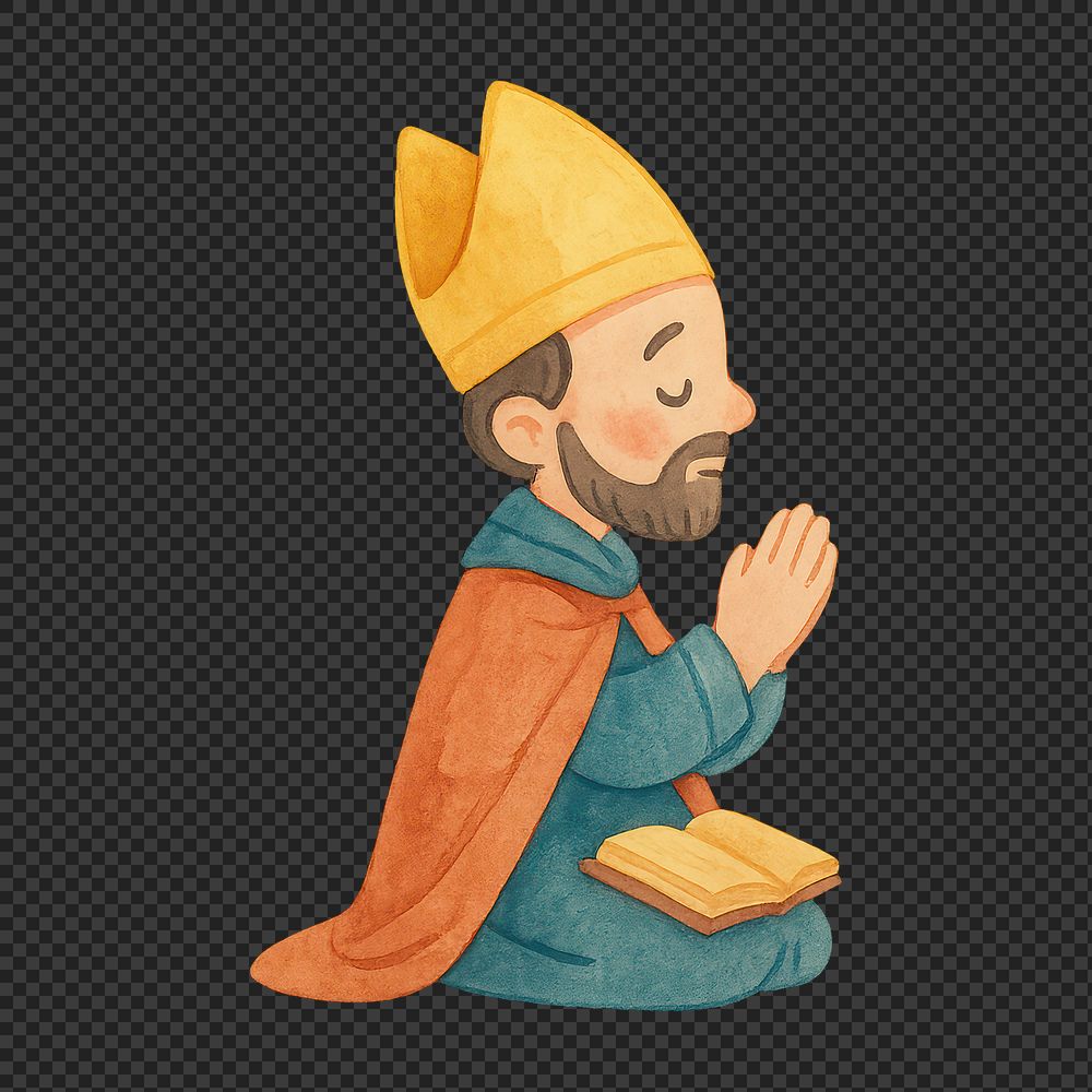 PNG Praying bishop illustration watercolor | Free PNG - rawpixel