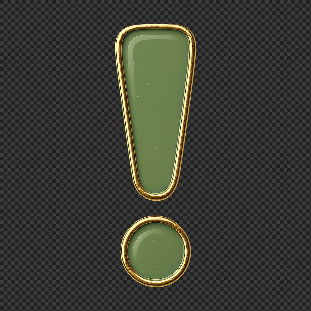 PNG Elegant green exclamation mark | Free PNG - rawpixel