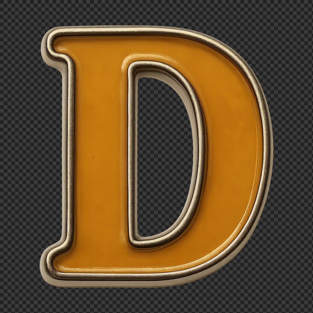 PNG Vintage yellow letter D | Free PNG - rawpixel
