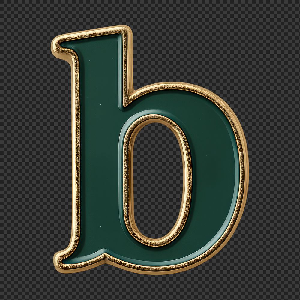 PNG Elegant green letter B | Free PNG - rawpixel