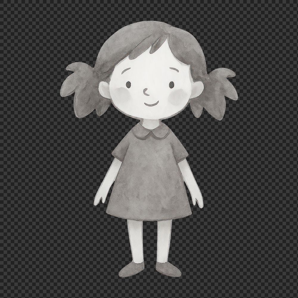PNG Cute watercolor girl illustration | Free PNG - rawpixel