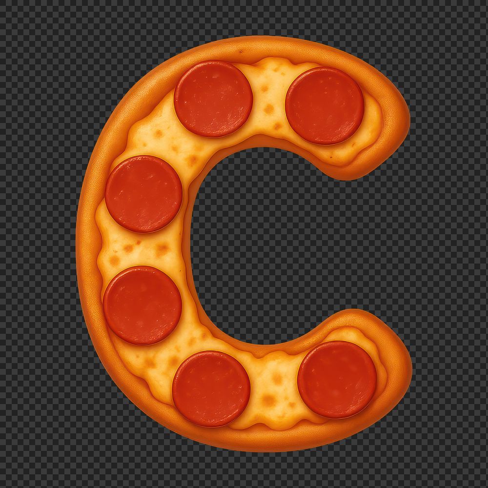PNG Pizza letter C design | Free PNG - rawpixel