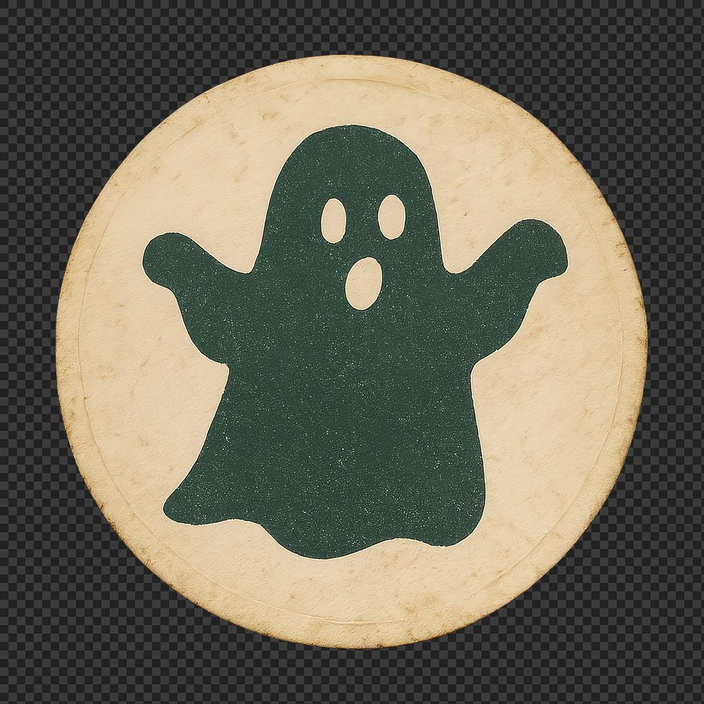 PNG Vintage ghost illustration coaster | Free Icons - rawpixel