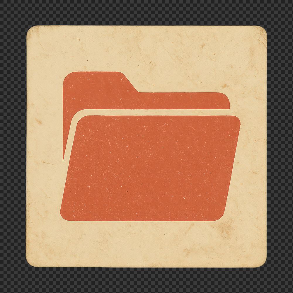 PNG Vintage folder icon illustration | Free PNG - rawpixel