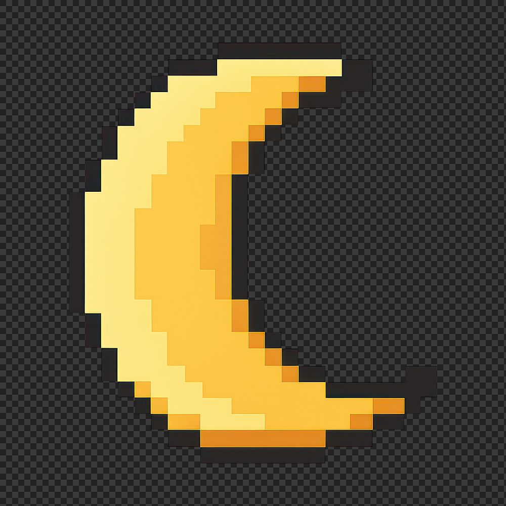 PNG Pixelated crescent moon design | Free PNG - rawpixel