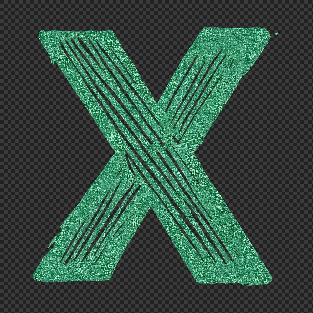 PNG Green textured letter X | Free PNG - rawpixel