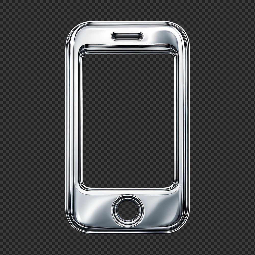 PNG Metallic smartphone frame design | Free PNG - rawpixel