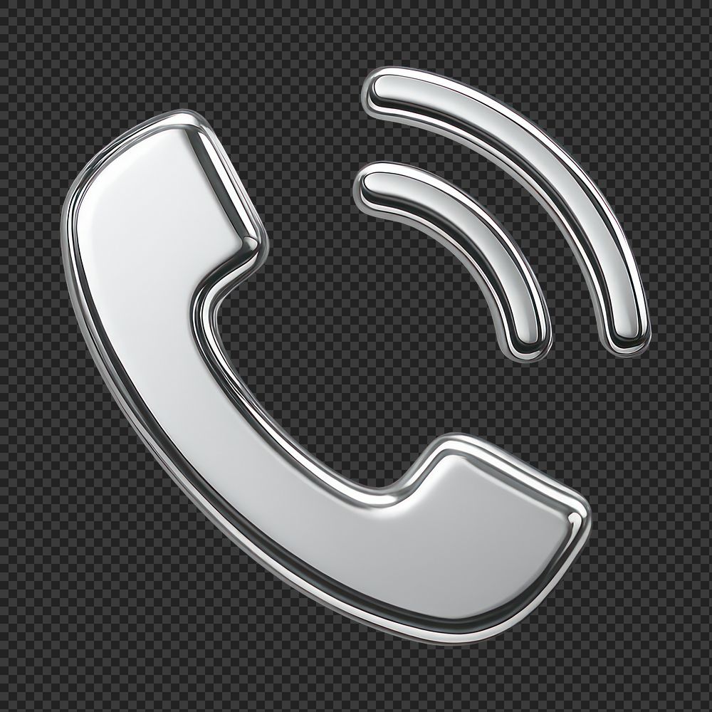 PNG Metallic phone icon communication | Premium Icons - rawpixel
