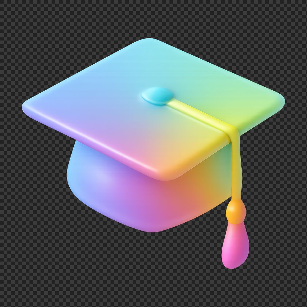 PNG Colorful graduation cap icon | Free PNG - rawpixel