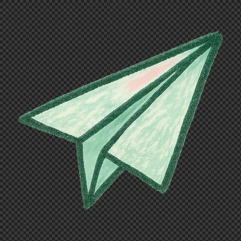 PNG Green paper airplane illustration | Free PNG - rawpixel