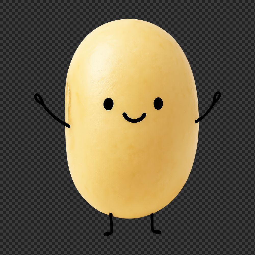 PNG Cute smiling bean character | Free PNG - rawpixel