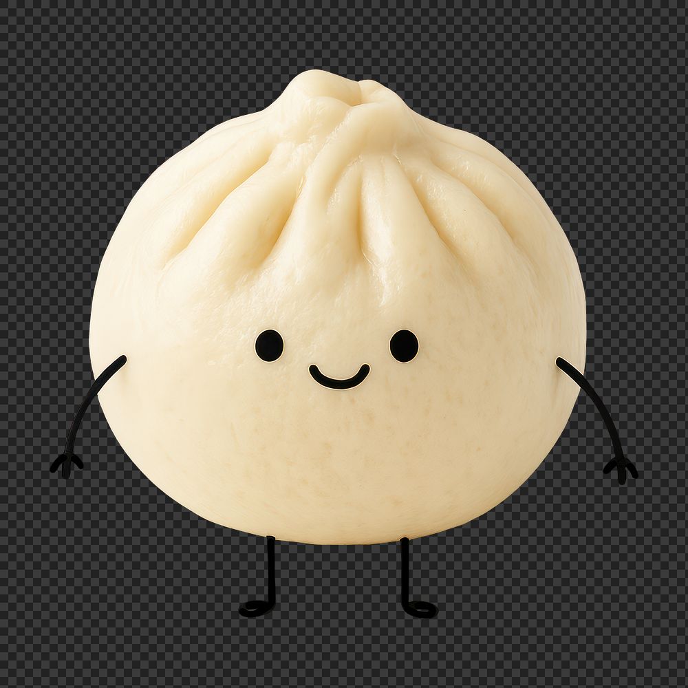 PNG Cute smiling dumpling character | Free PNG - rawpixel