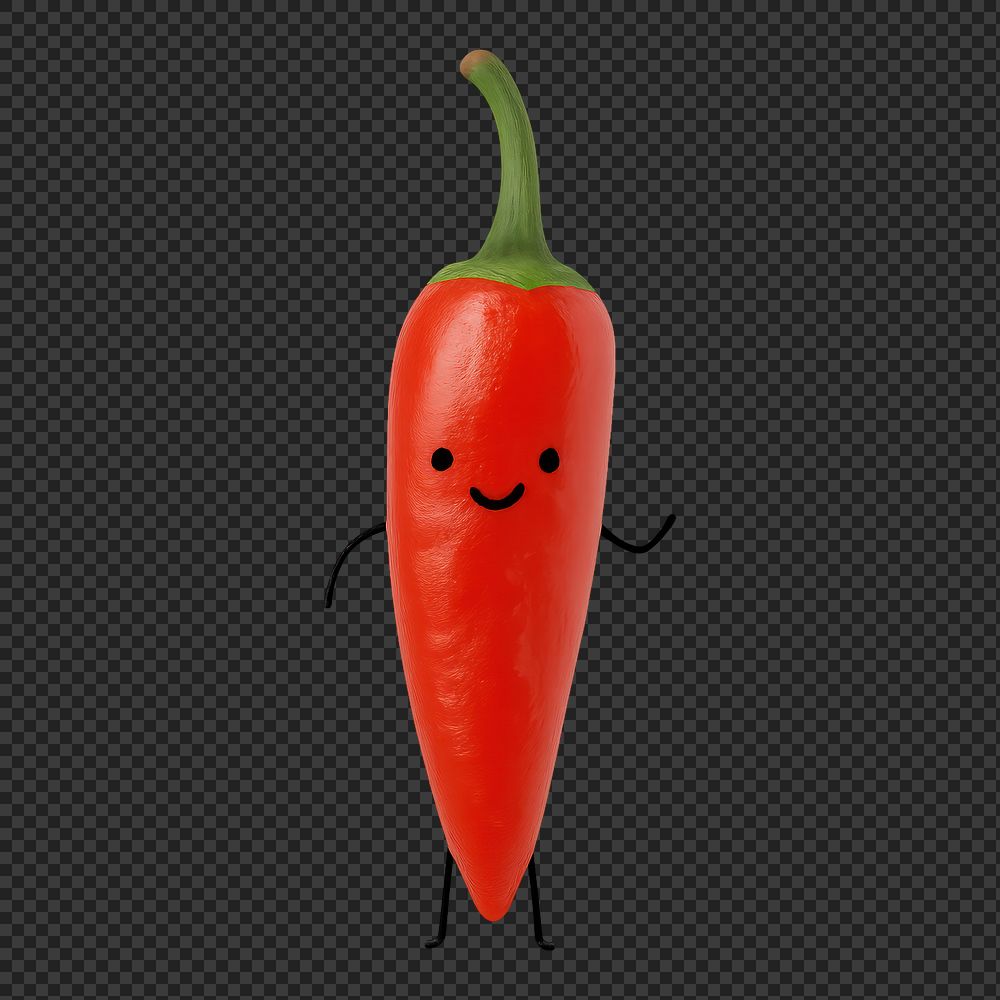 PNG Cute smiling chili pepper | Free PNG - rawpixel