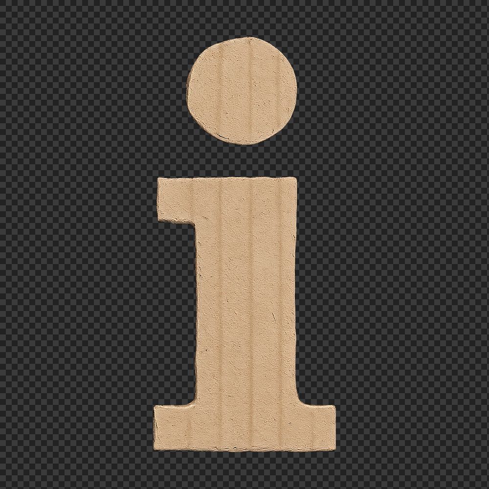 PNG Cardboard letter 'i' design | Free PNG - rawpixel