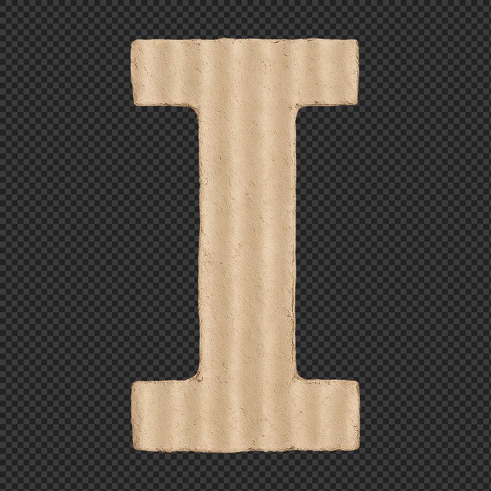 PNG Corrugated cardboard letter I | Free PNG - rawpixel