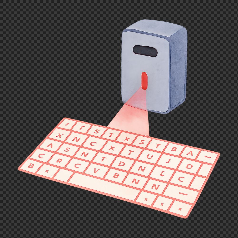 PNG Futuristic virtual keyboard projection | Free PNG - rawpixel