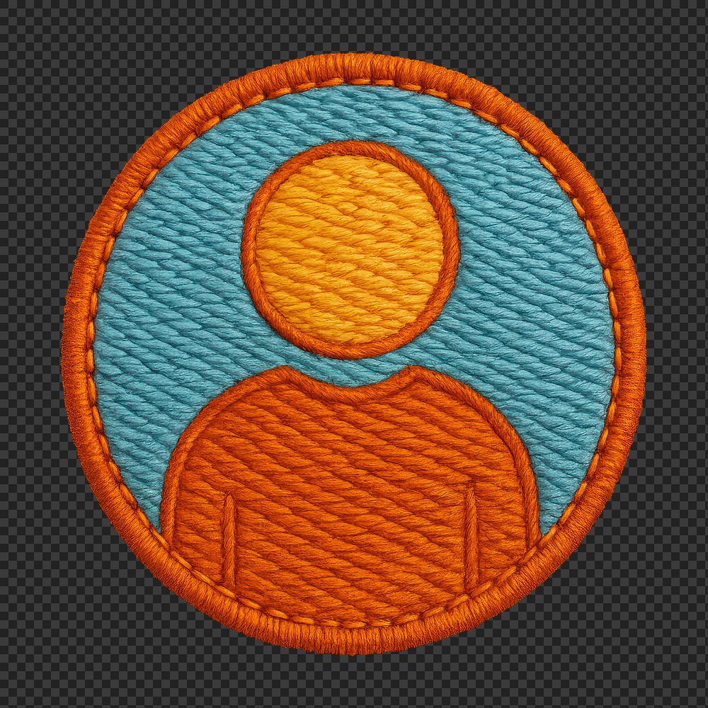 People Embroidered Patch Icons | Images & PNG Elements on Transparent ...