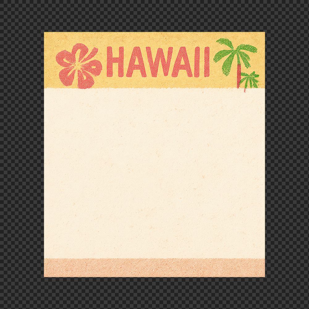 PNG Tropical vacation note template | Free PNG - rawpixel