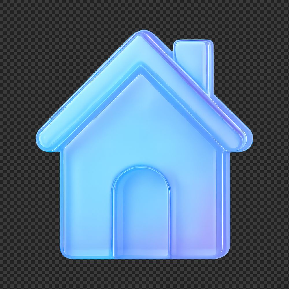 PNG Glossy blue house icon | Premium Icons - rawpixel