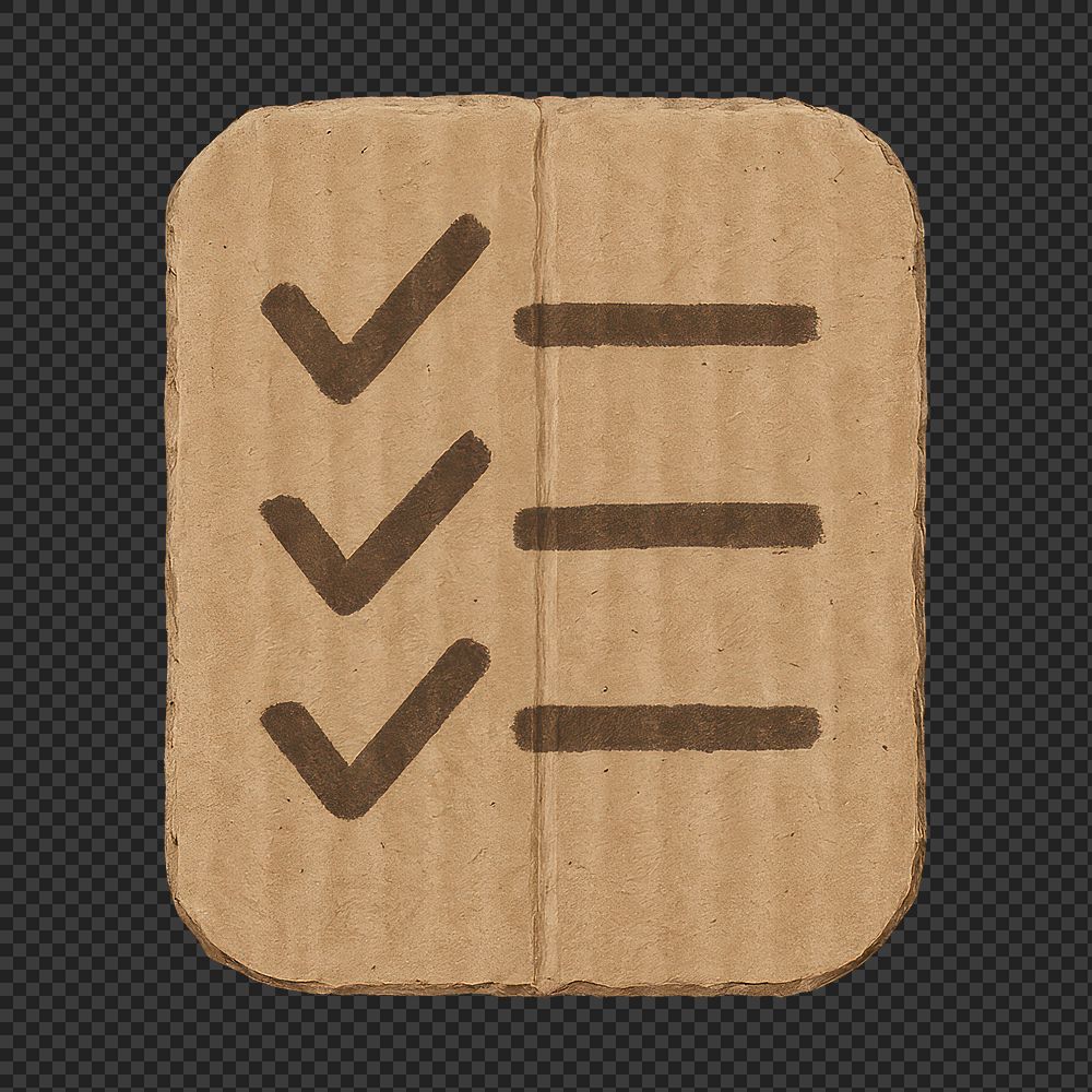 PNG Cardboard checklist illustration | Free PNG - rawpixel