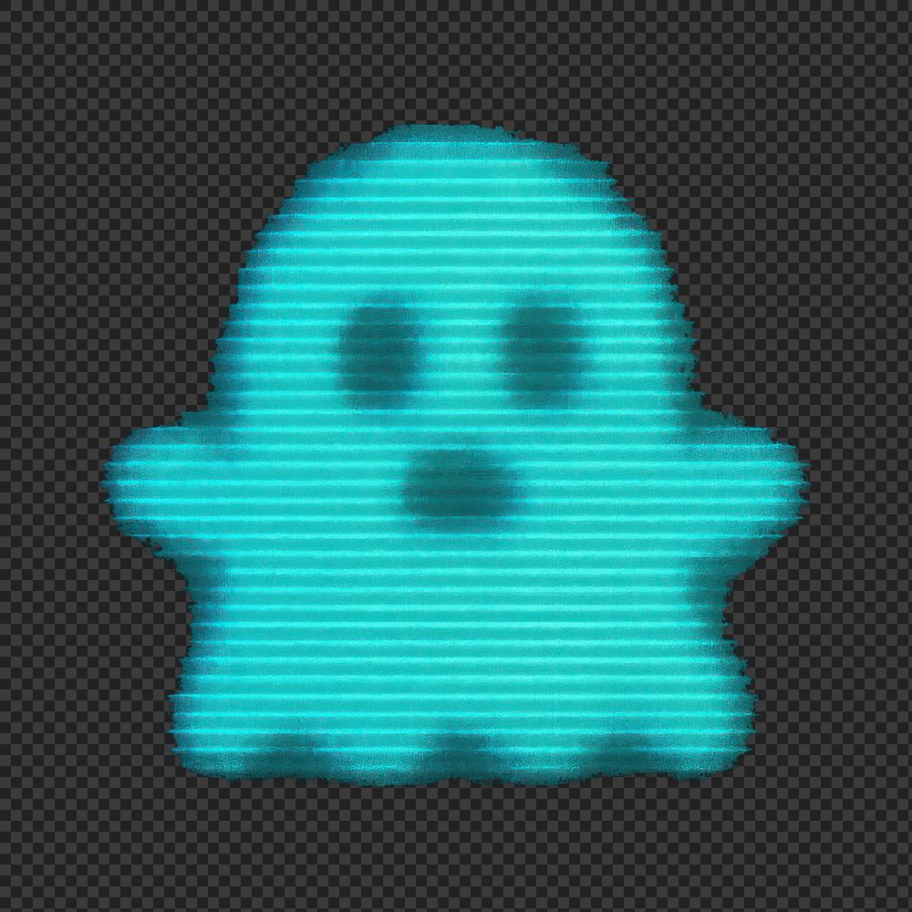 PNG Glowing pixelated ghost illustration | Premium PNG - rawpixel