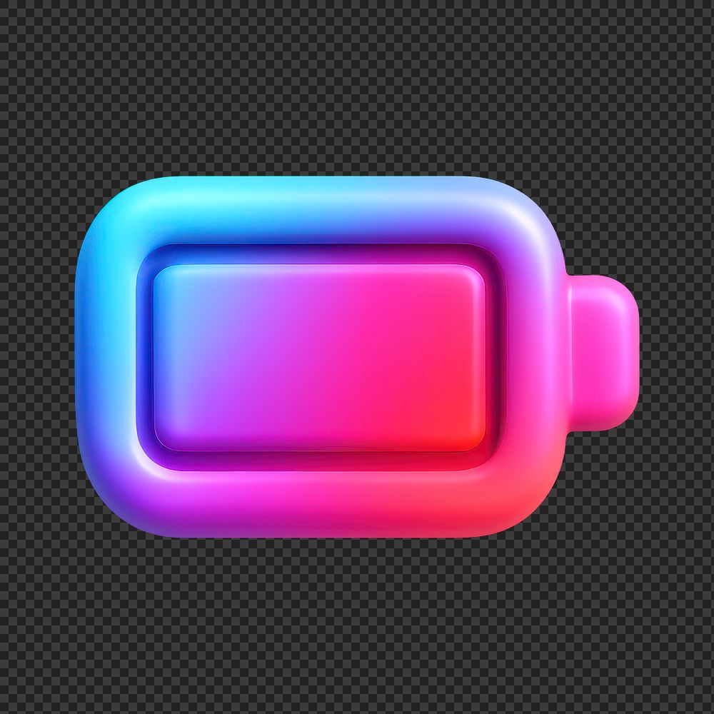 PNG Colorful gradient battery icon | Free Icons - rawpixel