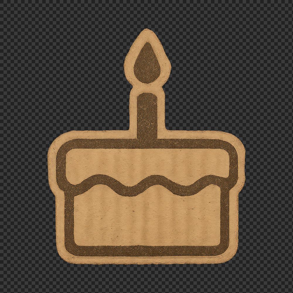 PNG Cardboard cake icon illustration | Free PNG Illustration - rawpixel