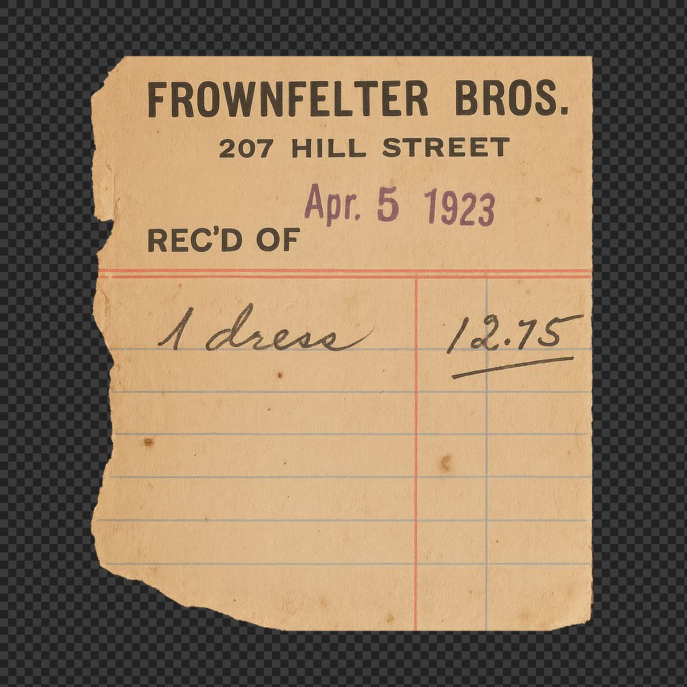 PNG Vintage receipt torn edge | Free PNG - rawpixel