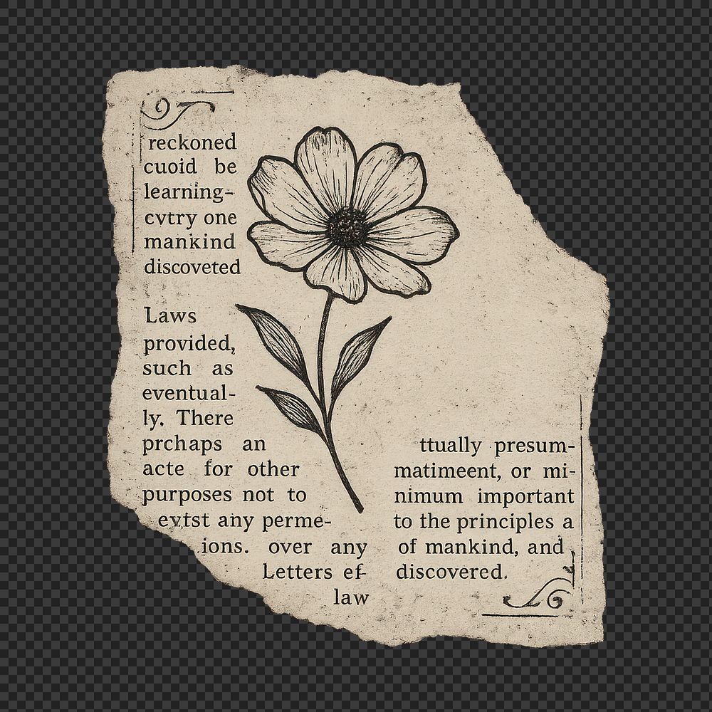 Old Vintage Newspaper Elements | PNG Designs & Video Elements on ...