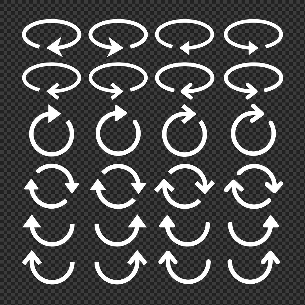 PNG Circular arrow icon set | Premium PNG - rawpixel