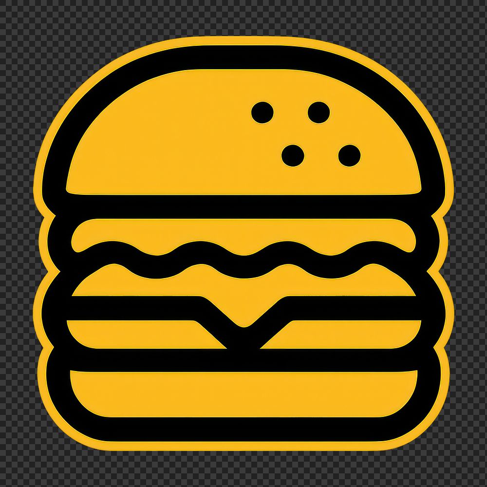 PNG Minimalist burger icon illustration | Free Icons - rawpixel