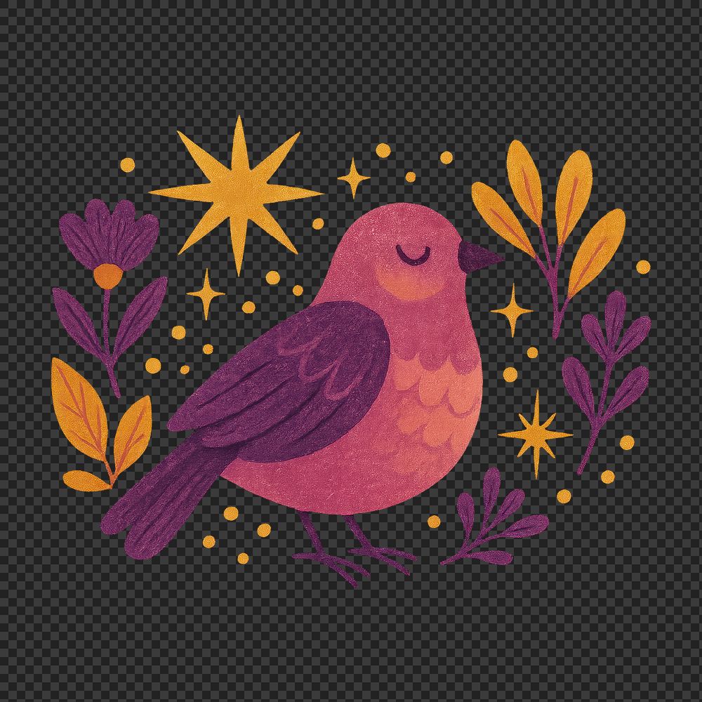 Bird Floral Yellow Design Images | Free Photos, PNG Stickers ...