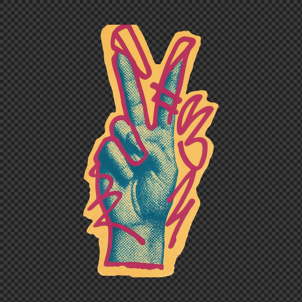 Hand+peace+sign Art Images | Free Photos, PNG Stickers, Wallpapers ...